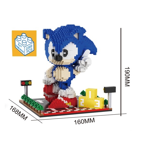 Mini Blocks Cartoon Sonic the Hedgehog Figures Anime Collection DIY ...