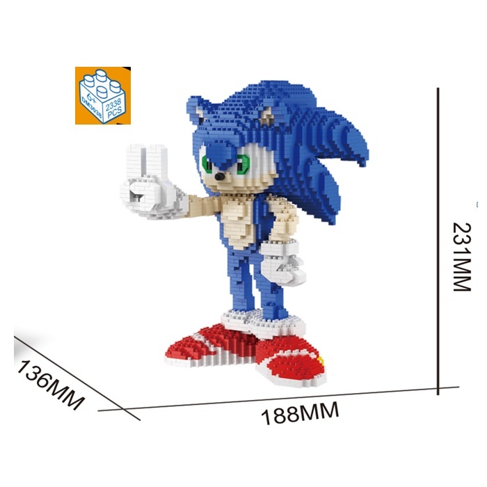 Mini Blocks Cartoon Sonic the Hedgehog Figures Anime Collection DIY ...