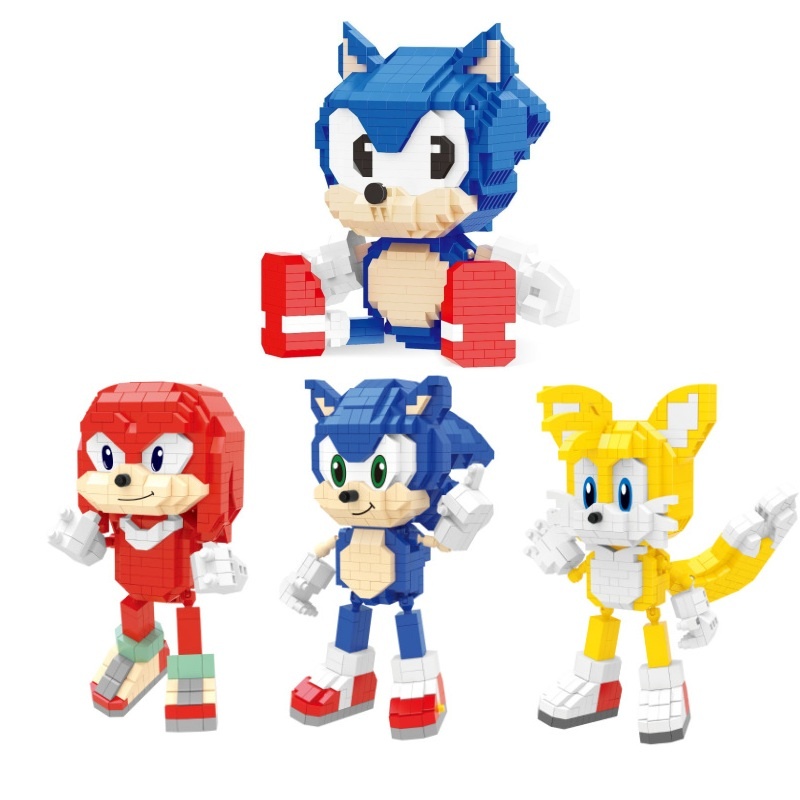 Mini Blocks Cartoon Sonic the Hedgehog Figures Anime Collection DIY ...