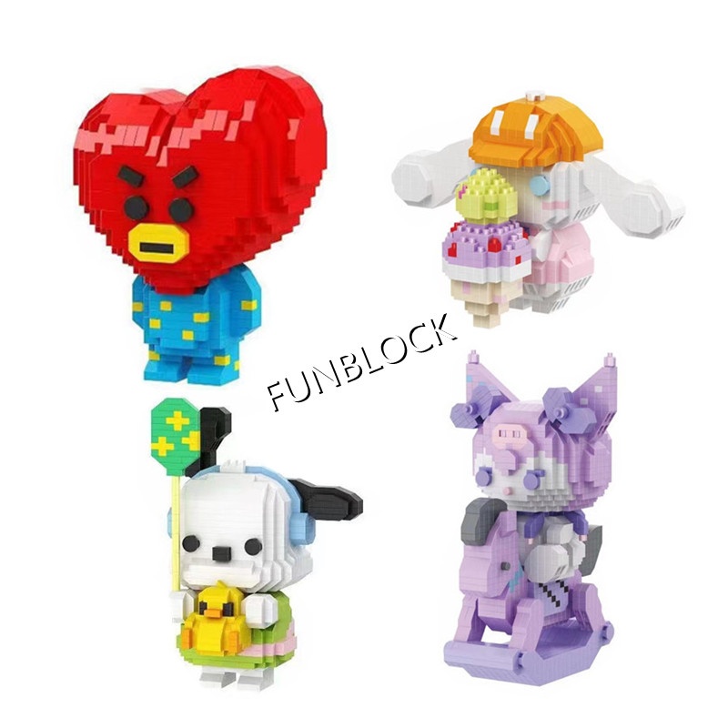 Mini Blocks Cartoon Sanrio Figures Anime Collection DIY LEGO Building Toy