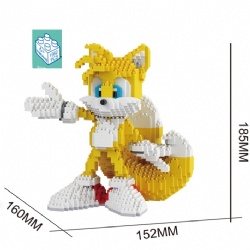 Mini Blocks Cartoon Sonic the Hedgehog Figures Anime Collection DIY ...